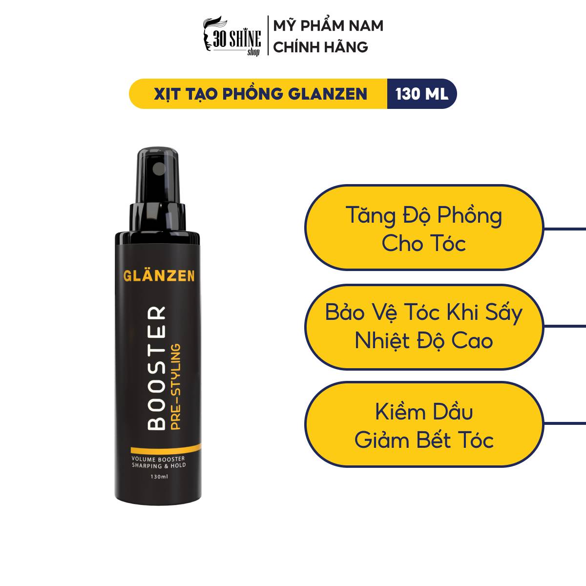 Xịt tạo phồng Glanzen Booster